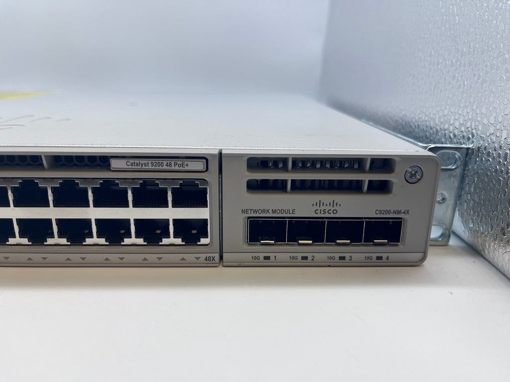 Cisco Catalyst C9200-48P-E W/ C9200-NM-4X4-Port 10G Network Module Net ...